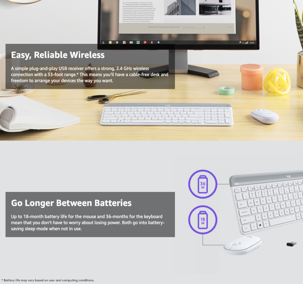 Logitech - MK470 Slim Wireless Combo - Graphite - TEK-Shanghai