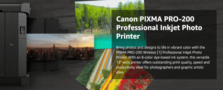 Canon PIXMA PRO-200 Wireless Professional Color Photo Printer (8 tonner ...