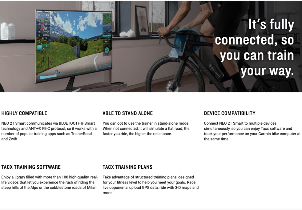 Garmin Tacx - NEO 2T Smart Indoor Bike Trainer - TEK-Shanghai